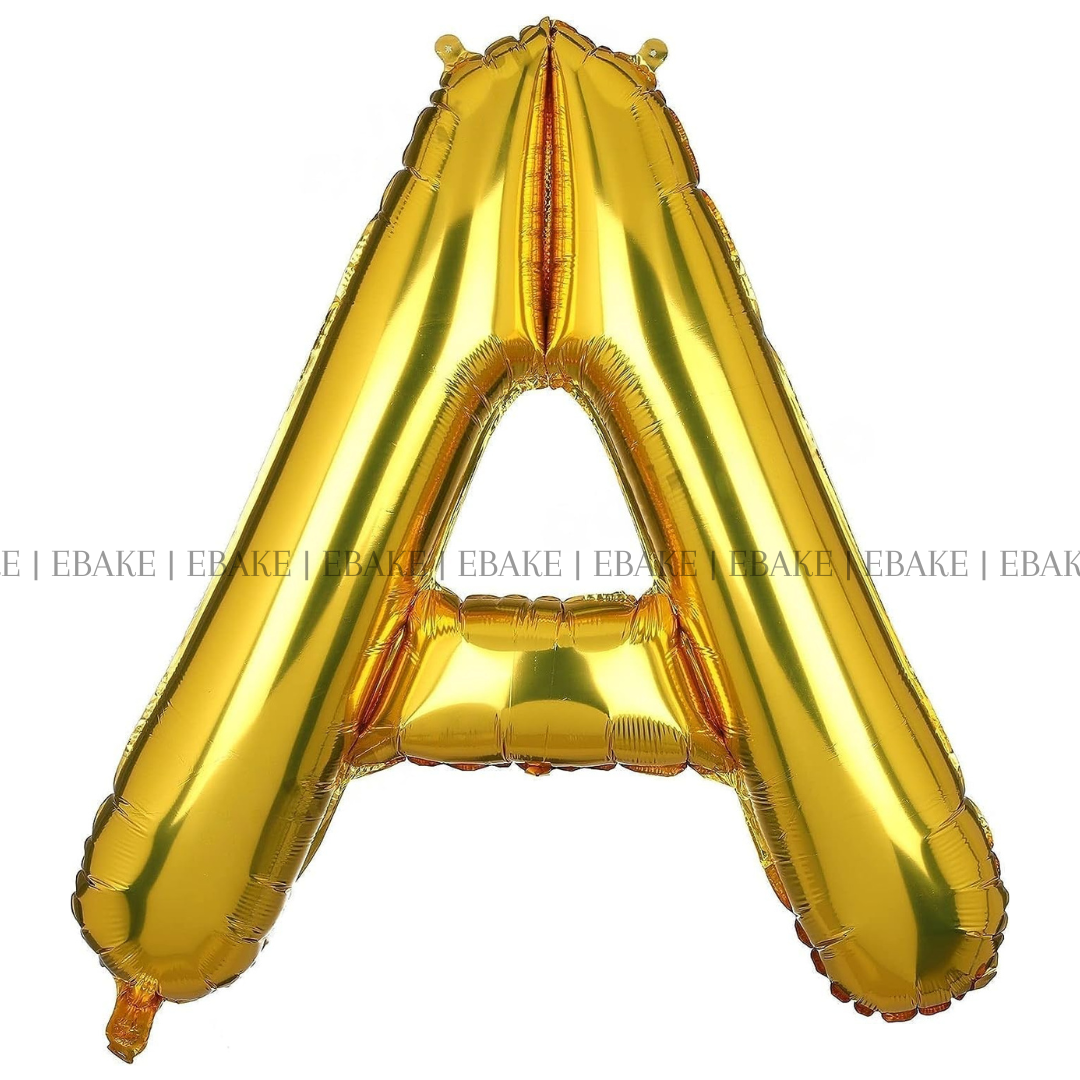 Gold alphabet balloons store
