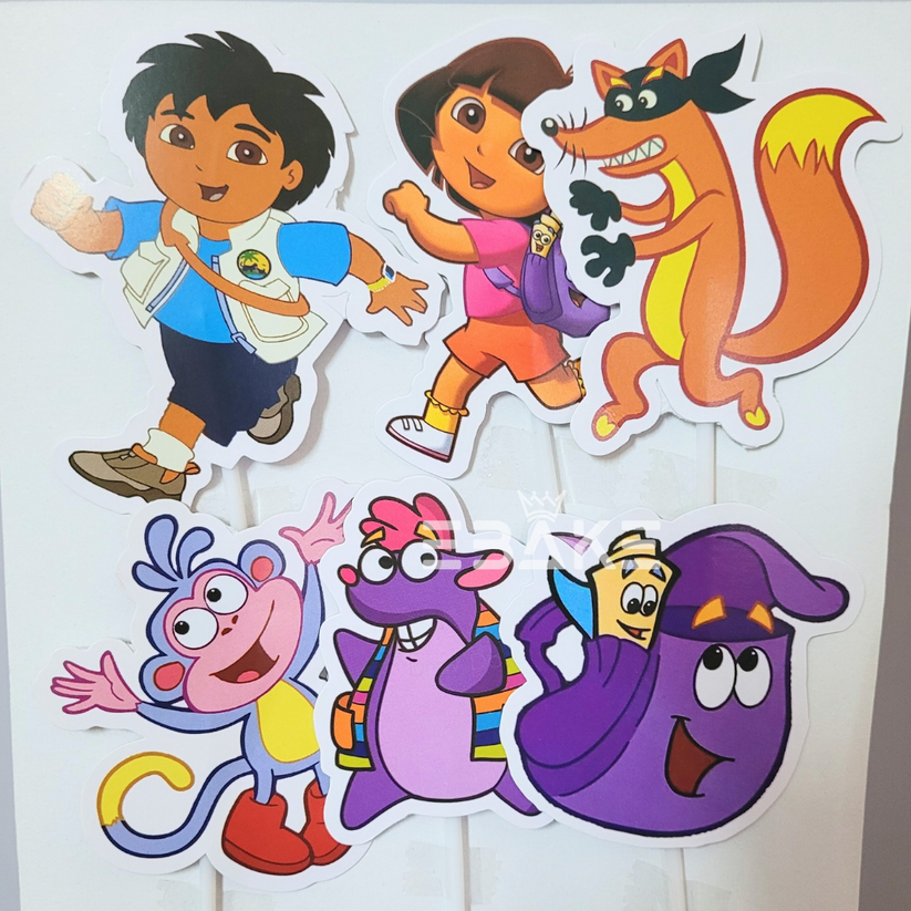 Dora The Explorer Cartoon Theme Paper Topper Set – EBAKE